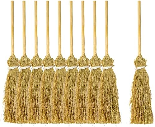 Amazon.com: Ciieeo 12pcs Mini Broom with Red Rope Witches Mini Broom ...