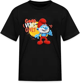 Amazon.com: Spreadshirt Happy Papa Smurf 'Good Vibes Only' - The Smurfs ...