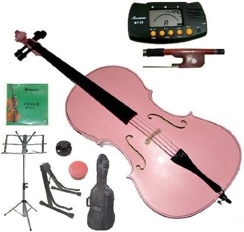 Amazon.com: Merano 1/4 Size Pink Student Cello with Bag and Bow+2 Sets ...