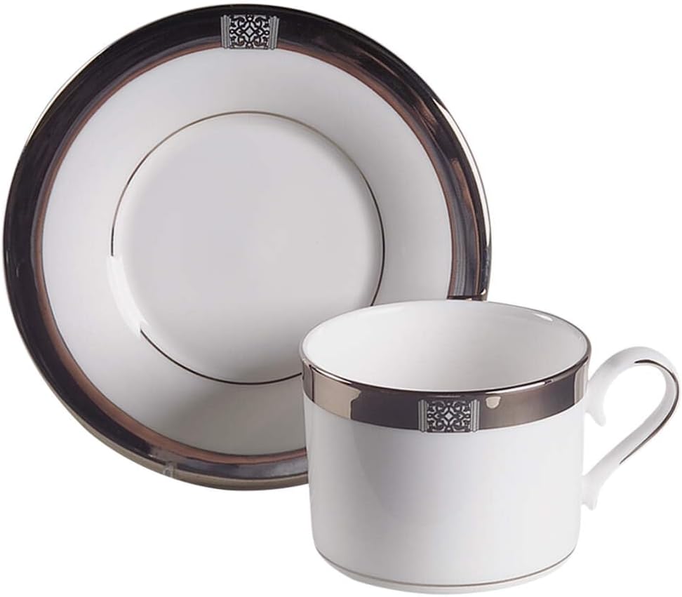 Amazon.com | Lenox Jewel Platinum Cups & Saucers: Dinnerware: Cup ...