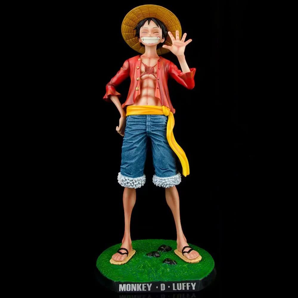 Buy PEPPITHREADS 1/4 Large One Piece Anime Figure Monkey D. Luffy Straw ...