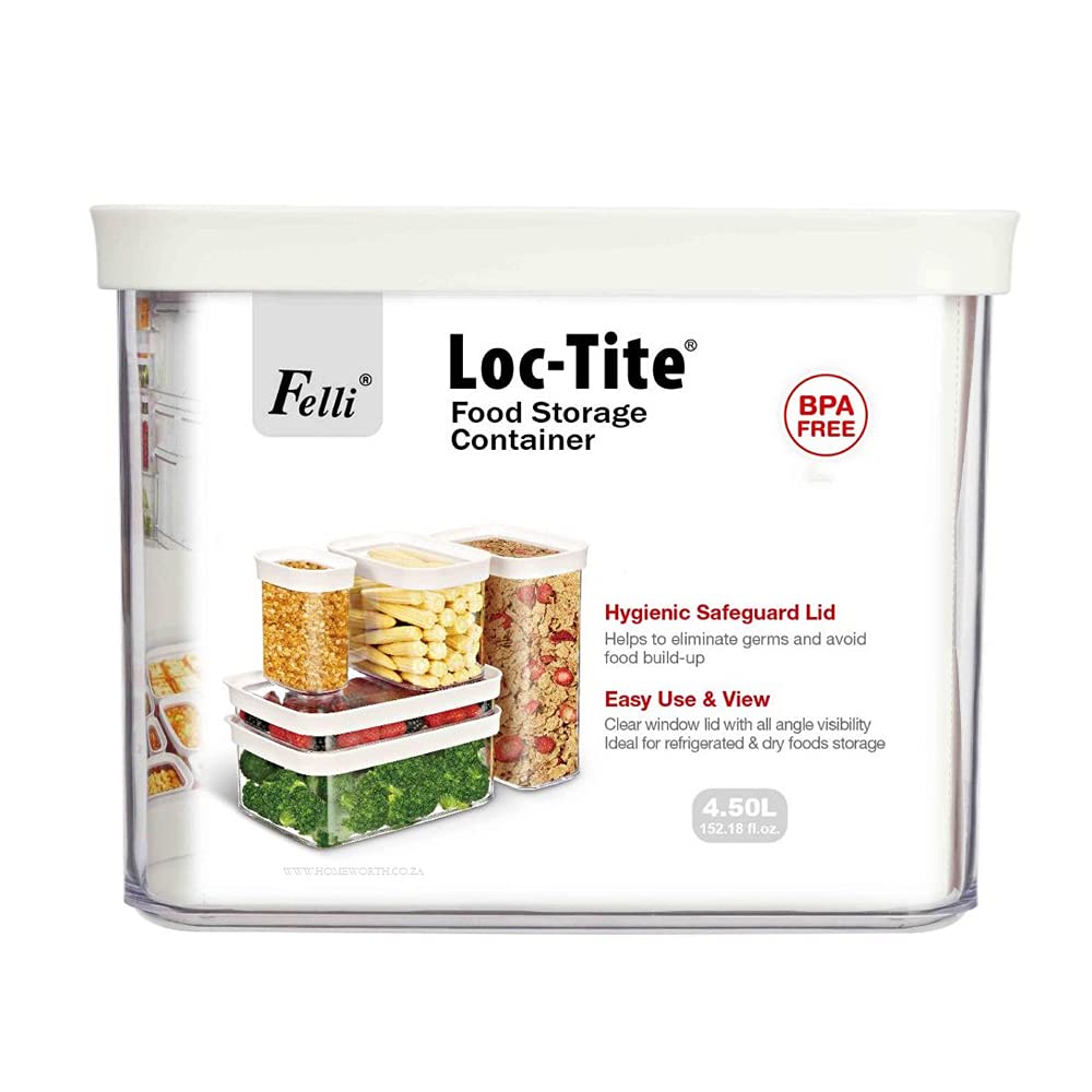 Buy Felli Loc-Tite Acrylic Airtight Food Storage Container, 4.5 Litre ...