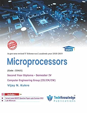 Microprocessors For MSBTE Diploma Computer Engineering Sem 4 : Prof ...