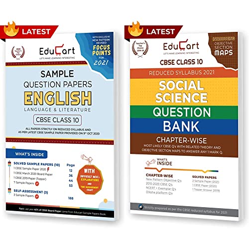 Buy Educart CBSE Class 10 English Language & Literature Sample Question ...