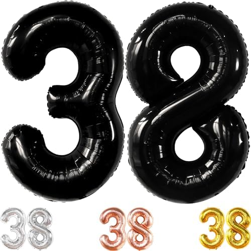 Amazon.com: Black cheers to 38 years latex balloons, 12inch (16pcs ...