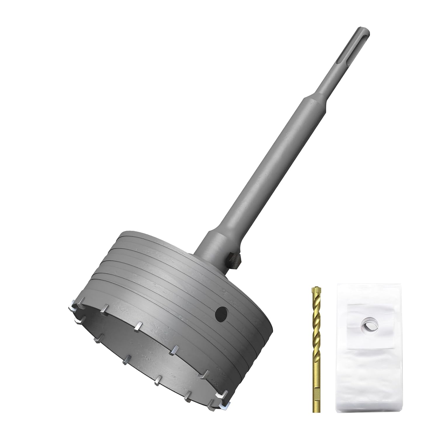 Concrete Hole Saw (120mm?4-23/32'') with 220mm SDS Plus Shank and 2 ...