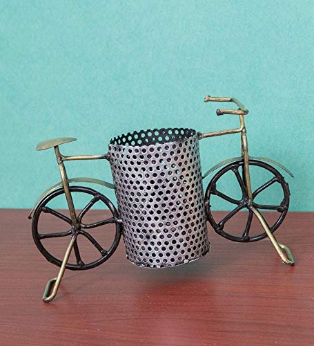 Satya Vipal™Iron Painted Cycle Pen Stand : Amazon.in: Office Products