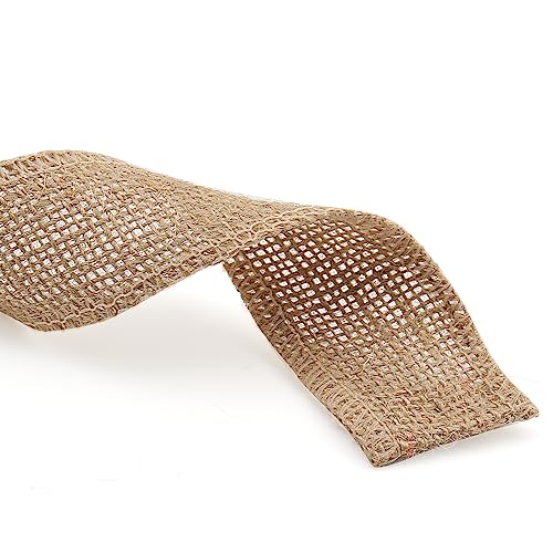 LEXININ 4cm x 30m Hessian Ribbon Roll, Natural Jute Burlap Ribbon Roll ...