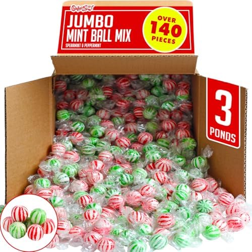 Amazon.com : Jumbo MInt Balls Hard Candy, Individually Wrapped (1 Pound ...