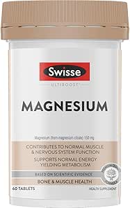Swisse Ultiboost Magnesium - 150mg Magnesium Citrate - Supports Muscle ...