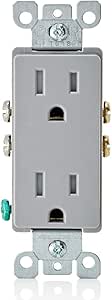 Leviton T5325 15 Amp Decora Tamper-Resistant Duplex Electrical Wall ...