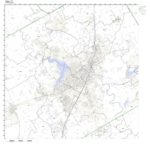 Amazon.com : Waco, TX ZIP Code Map Not Laminated : Prints : Office Products