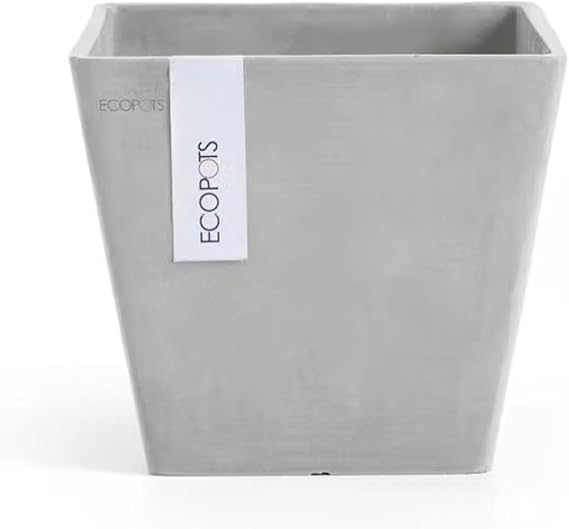 Amazon.com : Ecopots Rotterdam Durable Modern Square Indoor/Outdoor ...