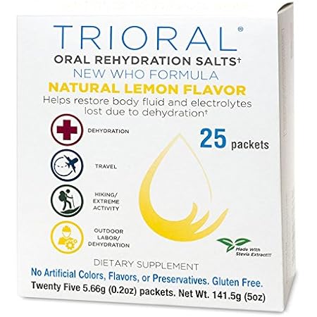 Amazon.com: TRIORAL Rehydration Electrolyte Powder - WHO Hydration ...
