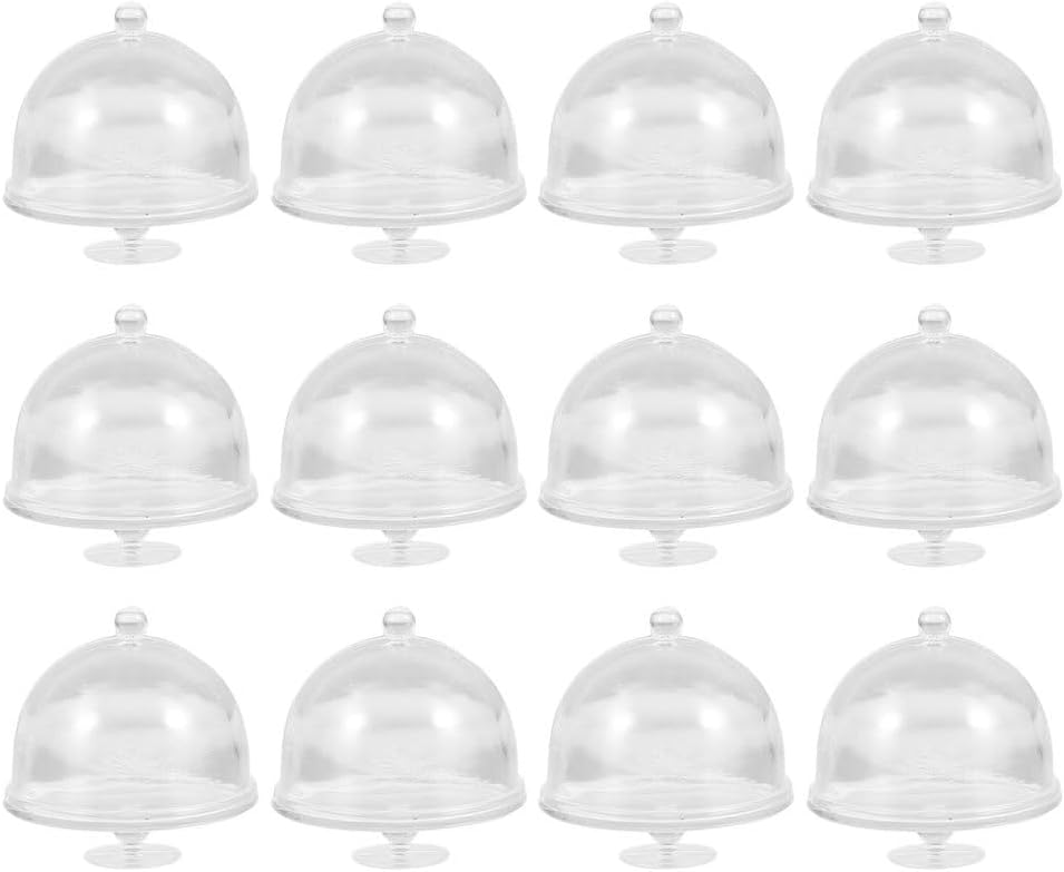 Amazon.com | Okllen 36 Pack Mini Cake Plate with Lid, Plastic Cupcake ...