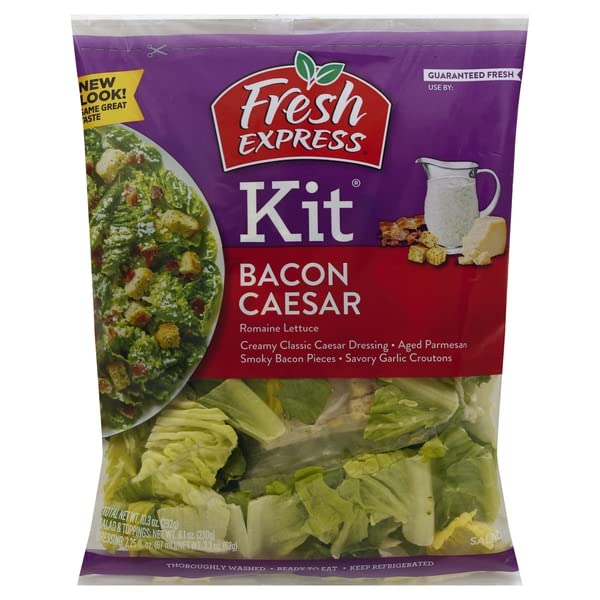Amazon.com : Fresh Express Salad Kit Bacon Caesar, 10 Ounce : Grocery ...