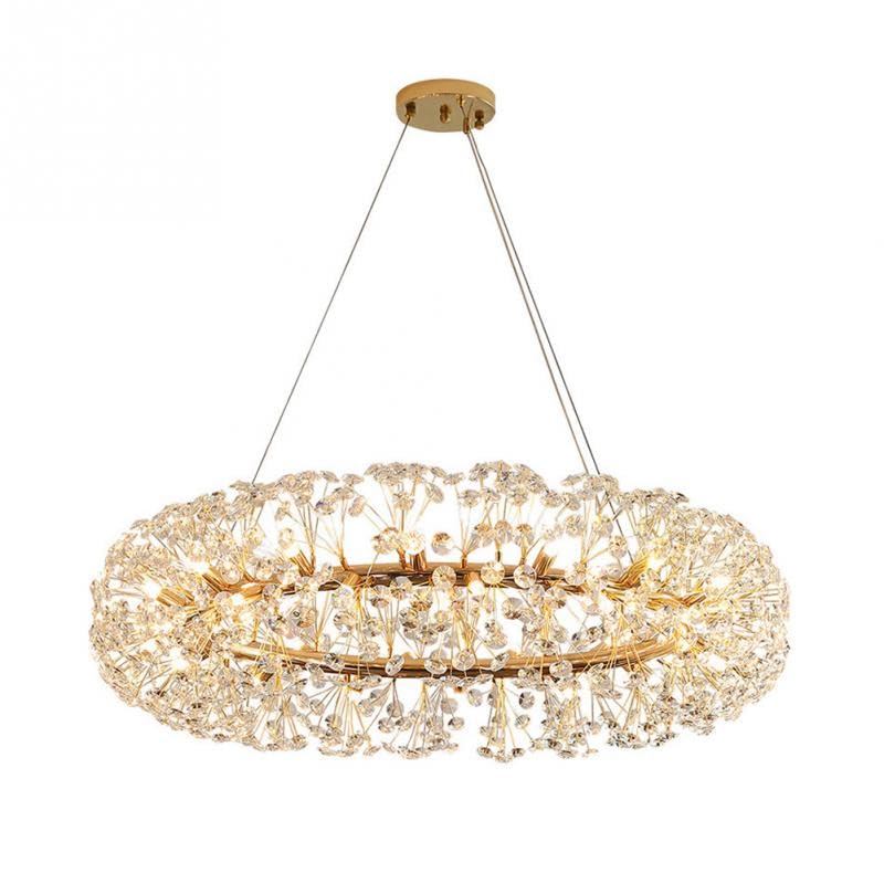 KPIBEST 24 Inch Firework Crystal Chandelier, Wagon Wheel Chandeliers ...