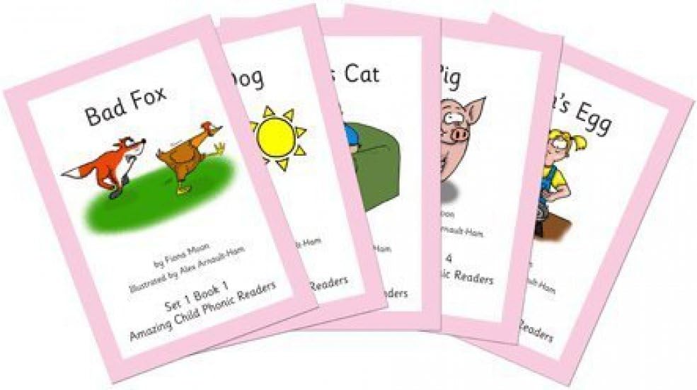Amazon.com: Pack of 5 Phonics Readers Set 1 _ Simple Phonics Books to ...