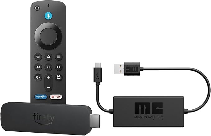 Amazon Fire TV Stick 4K Select + Mission USB Power Cable for Amazon ...
