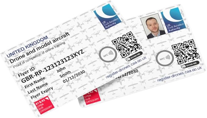 Drone ID Card Unique QR encoded - UAS Drone Operator/Flyer ID Card ...