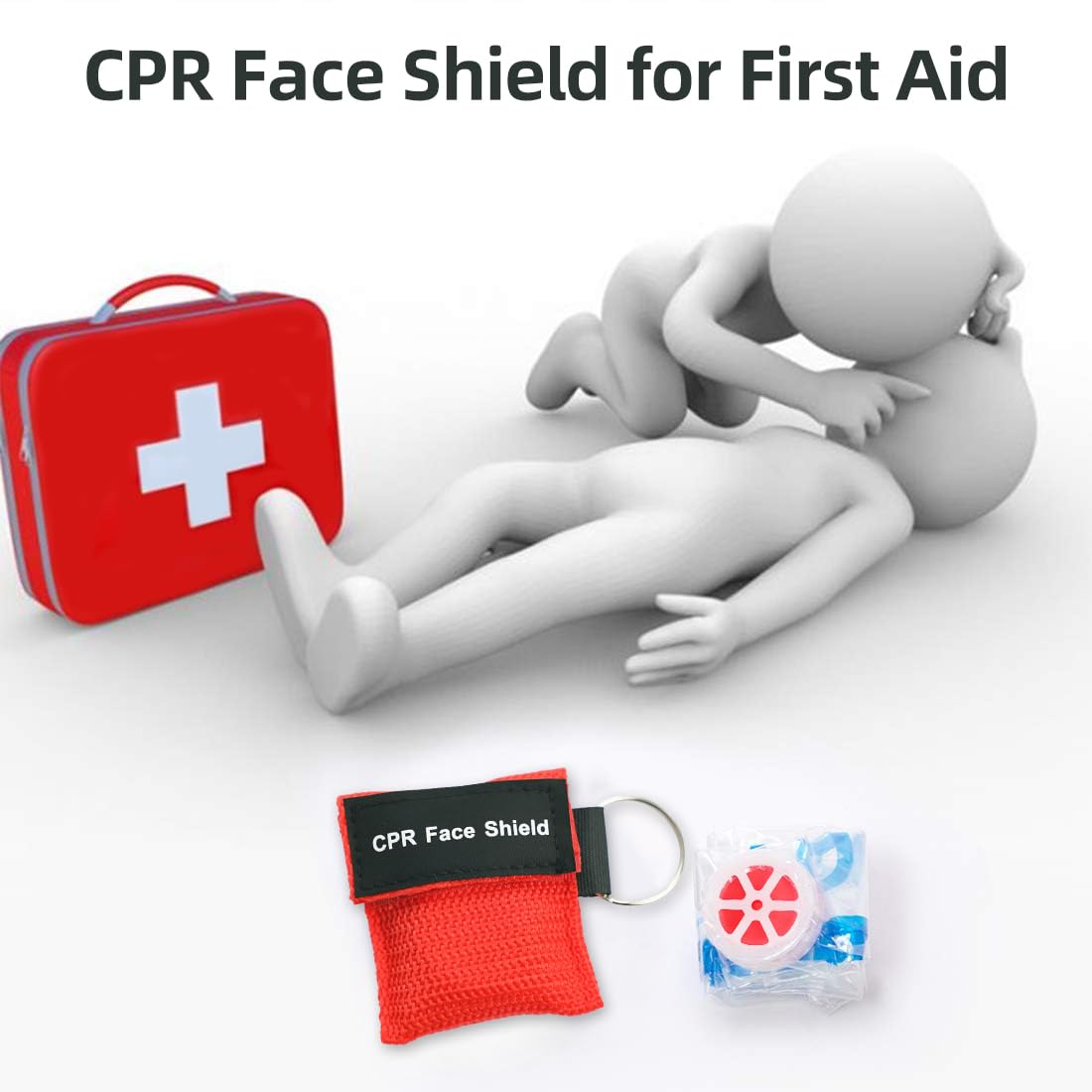 Snapklik.com : 5 Packs CPR Face Shield, One-Way CPR Mask For Pocket ...