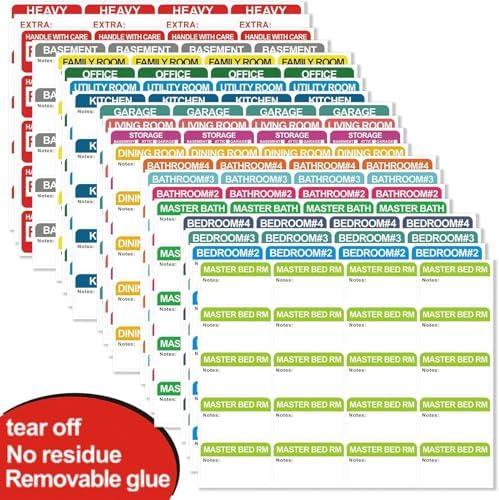 Amazon.com: 400 pcs 20 Designs Pre-Printed Color-Coded Home Removable ...