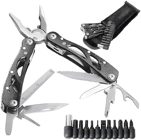Grizef Multitool Pliers, Durable Stainless Steel 24-in-1 Multi-Purpose ...