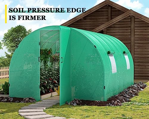 Papababe 20x10x7.5 FT Extra high Large Walk-in Greenhouse for Outdoors ...