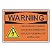 Amazon.com: ComplianceSigns.com WARNING Danger Secondary Power Source ...