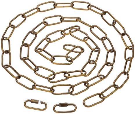 PATIKIL 6ft Lighting Hanging Chain, Metal Looping Chain with Quick Link ...