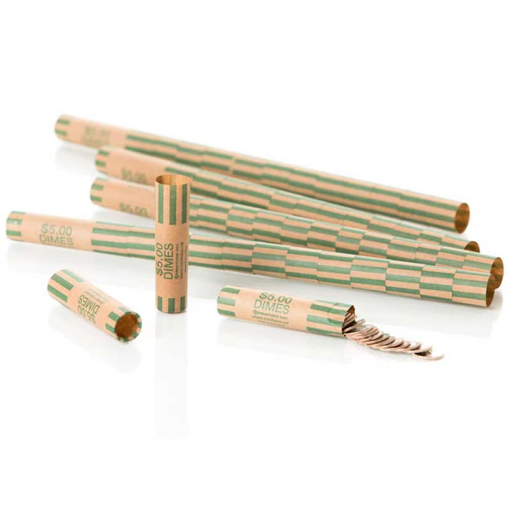 Snapklik.com : Nested Dime Coin Wrappers Pre-Crimped Box Of 1000 ABA ...