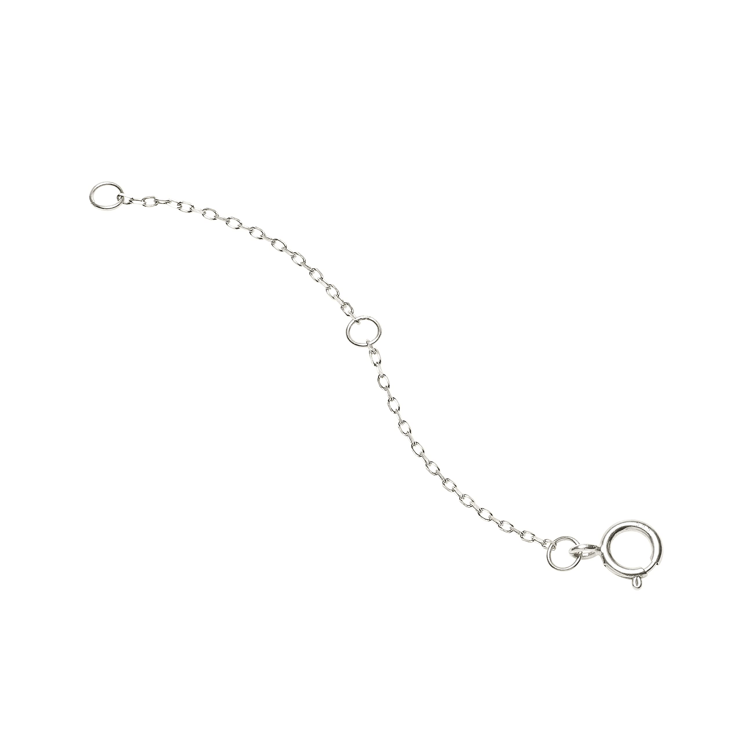 Amazon.com: 14K Solid white Gold 2.5'' Chain Extenders for Necklace ...