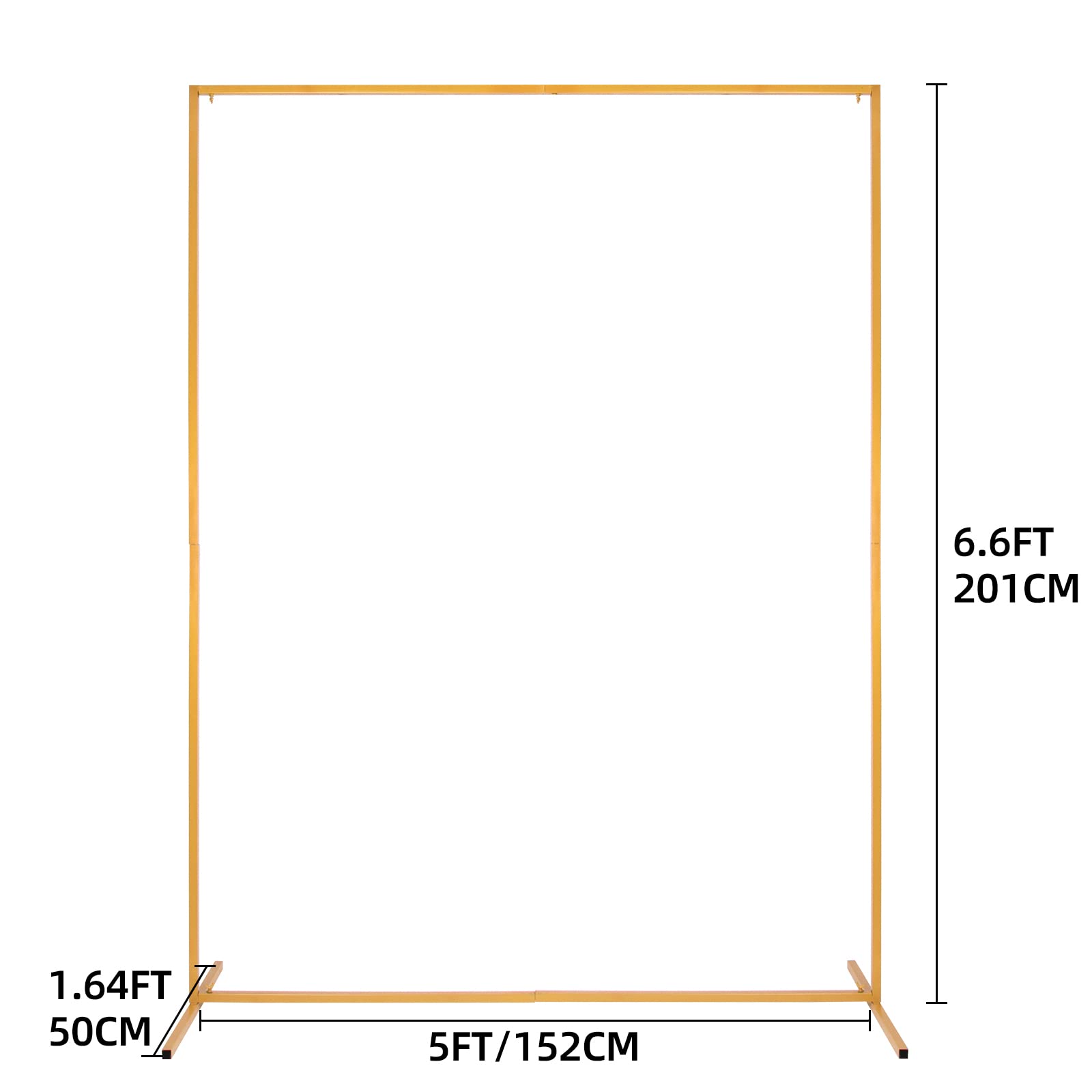 Snapklik.com : Gold Wedding Arches For Ceremony - 6.6FT X 5FT Metal ...