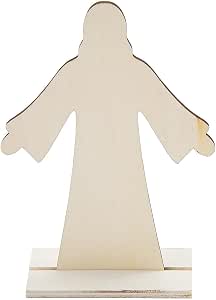 Amazon.com: Fun Express DIY Unfinished Wood Jesus Stand-Ups - 12 Pieces ...