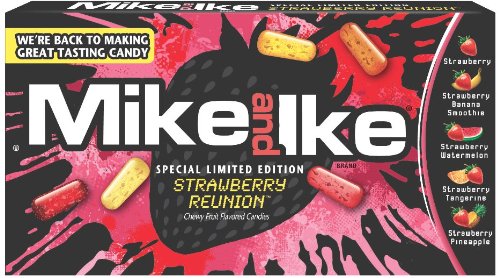 Amazon.com: Mike and Ike Strawberry Reunion, Pack of 4, 5.5 oz Each ...