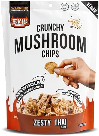 Amazon.com: EVIL SNACKS Crunchy Mushroom Chips - ZESTY THAI Flavor, Non ...