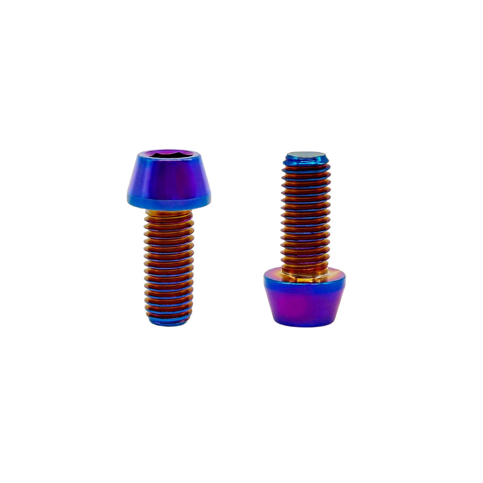 Bicycle Stem Bolts RISON Titanium Bolts Ti Bolt M5x0.8x15mm Hex Tapered ...