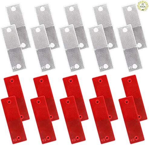 TAEUYYM 10 x Trailer Rectangular Self Adhesive Yellow Reflectors ...