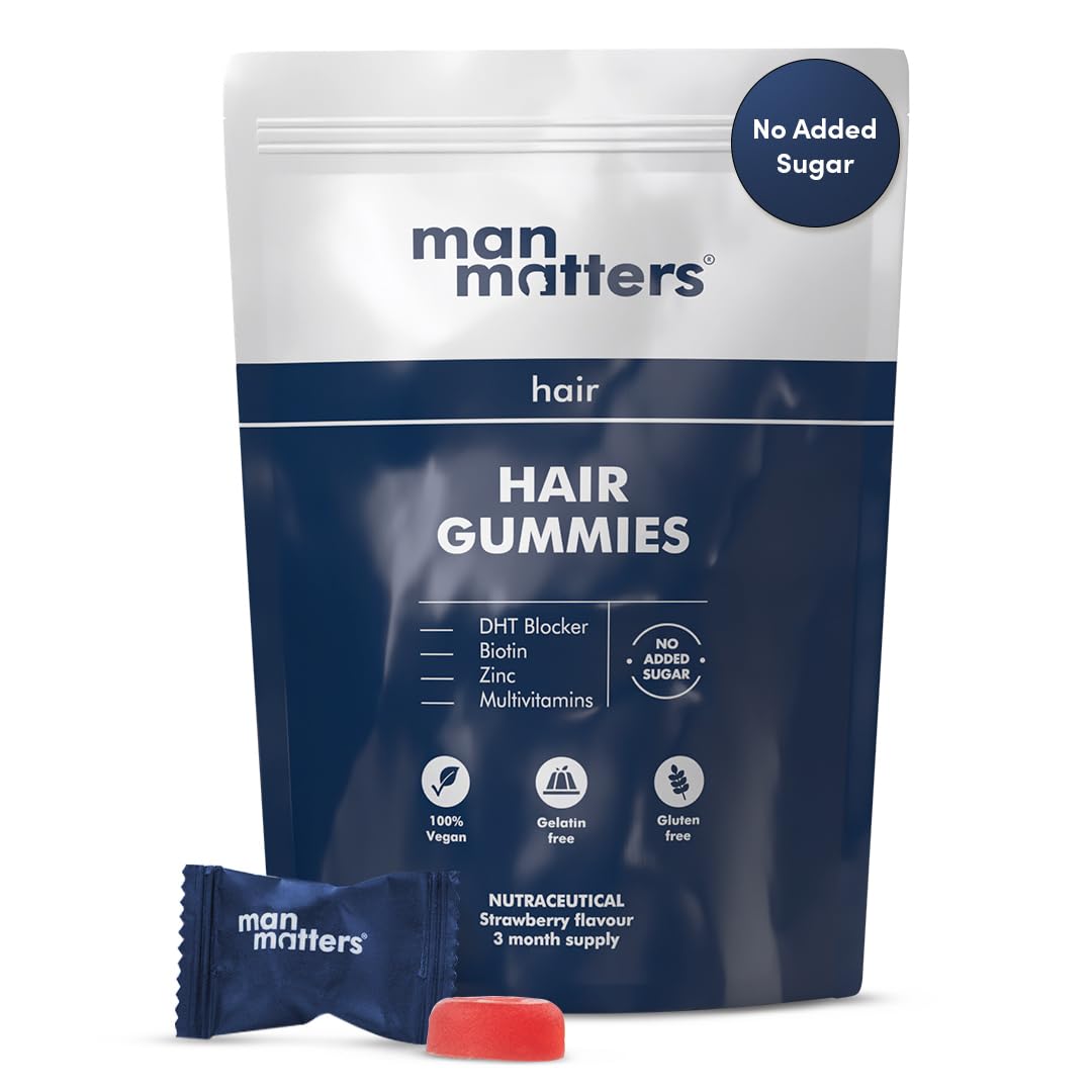 Man Matters Biotin Hair Gummies | 90 Day Pack | Biotin, DHT Blockers ...