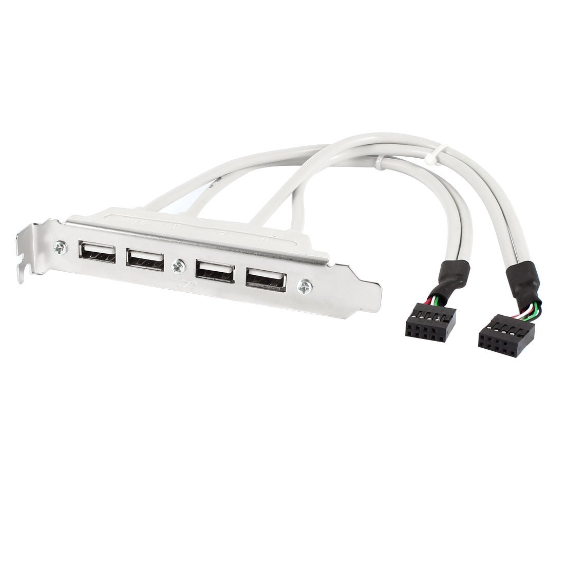 uxcell 4 Ports Hub USB 2.0 Port Slot Plate Adapter Panel to Motherboard ...