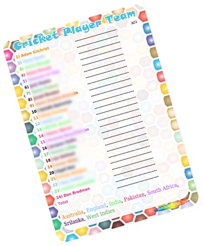 PartyStuff Cricket Theme Paper Games - Cricket Player Team Match ...