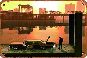 Amazon.com : Gta 4 poster Retro tin Sign Wall Art Decor Metal Sign ...