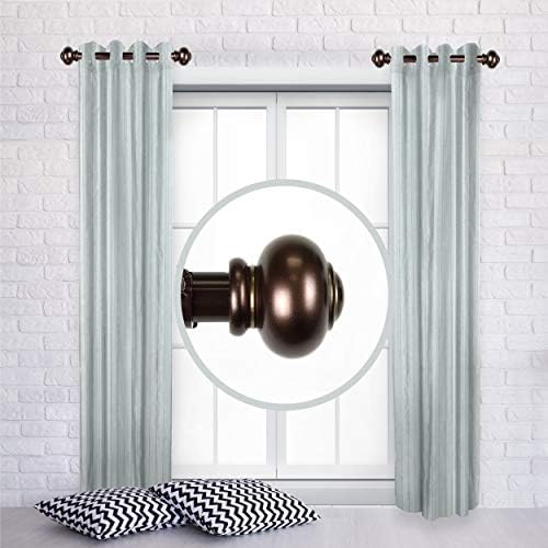 Amazon.com: Faye 1" Side Curtain Rod 12-20 inch (Set of 2) - Bronze ...
