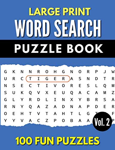 Amazon | Large Print Word Search Puzzle Book: 100 Fun Puzzles Vol. 2 ...