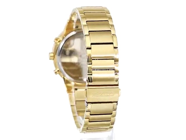 Watch Citizen Men's AT2242-55E Axiom Eco-Drive Gold-Tone Bracelet Watch ...