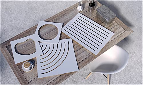 LINE Arch & Circle Stencil KIT – Bauhaus (Boho) Style Home Decorating ...