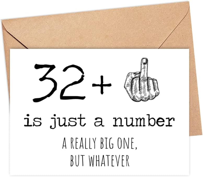 Amazon.com : 33rd Birthday Card - 33 Is Just A Number A Really Big One ...