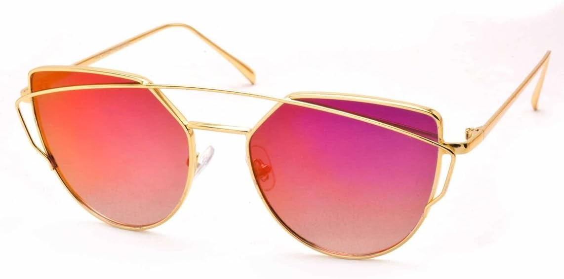 Amazon.com: Stacle Men's Crossover Browbar Flash Mirrored Cateye ...