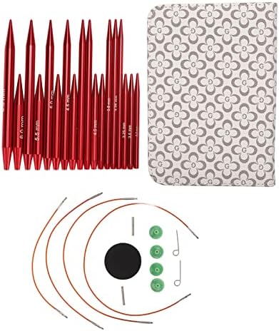 Amazon.com: 18 Pcs Interchangeable Circular Knitting Needles Set 9 ...