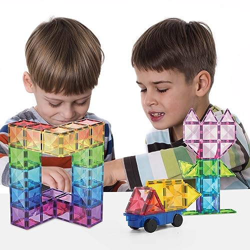 Snapklik.com : 80 Pieces Magnetic Building Blocks Tiles Magnet Toys ...